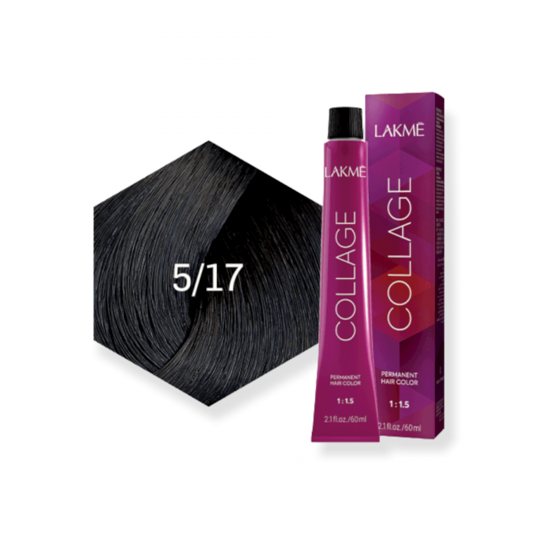 Lakme Collage Permanent Hair Color - Ash Blue Light Brown - 5/17