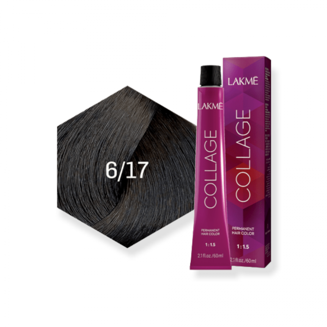 Lakme Collage Permanent Hair Color - Ash Blue Dark Blonde - 6/17